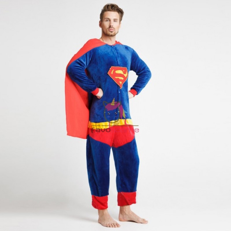 Pyjama Déguisement Superman Onesie pour adultes Halloween Tenue ...
